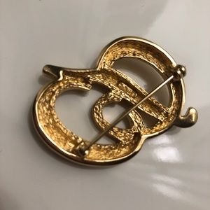 Dior | Other | Christian Dior Gold Tone Brooch Pin | Poshmark